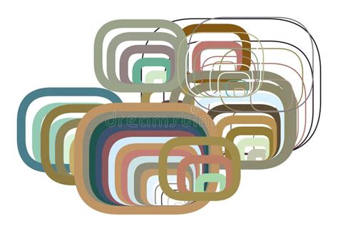 Artistic Rounded Rectangle Background Pattern Abstract Concept Template Details And Cover