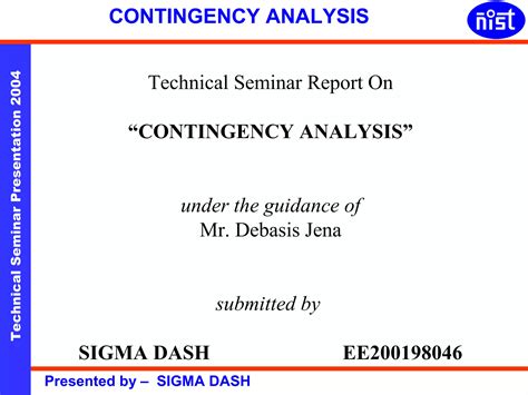 contingency analysis ppt physics science