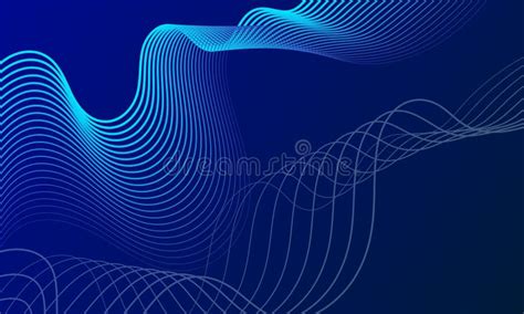 Blue Light Smooth Lines Wave Curves With Soft Gradient Abstract Background Stock Image Image