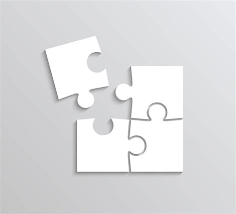 퍼즐 조각 직소 격자 템플릿 3x4 모양으로 생각하는 모자이크 게임 간단한 질감 배경 프리미엄 벡터