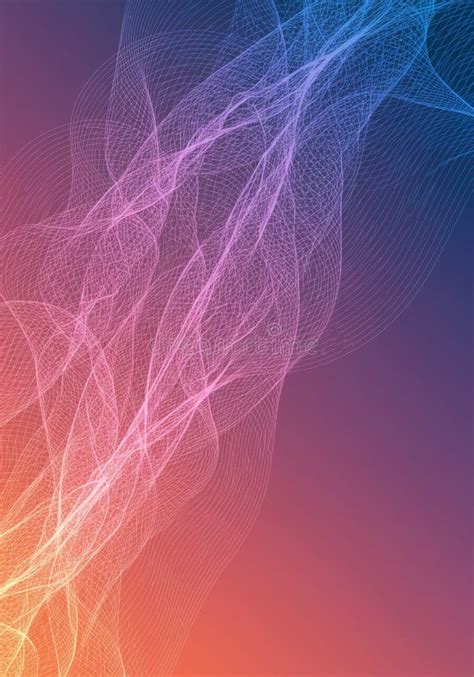 Abstract Particle Wave Background With Gradient Colors Stock Illustration Illustration Of