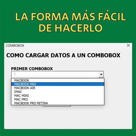 Cargar Datos A Un Combobox Conociendo Excel