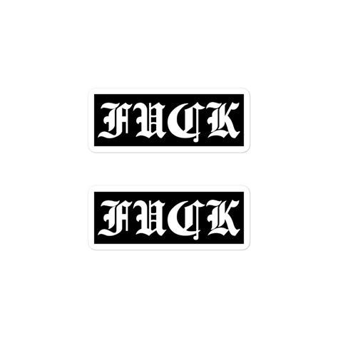 Fuck Goth Font Sticker Pack