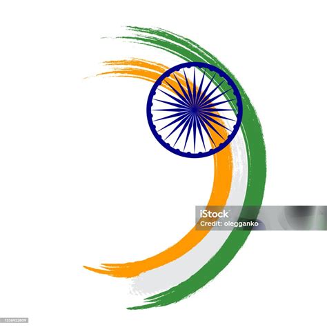 추상 인도 플래그 기호 벡터 일러스트레이션 Eps10 1월에 대한 스톡 벡터 아트 및 기타 이미지 1월 8월 개념 Istock