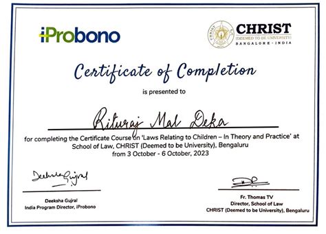 Rituraj M Deka On Linkedin I Have Completed A Course On Laws Relating