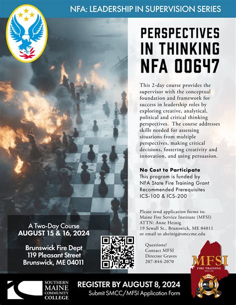 Nfa Program Flyer 2 Maine Fire Service Institute