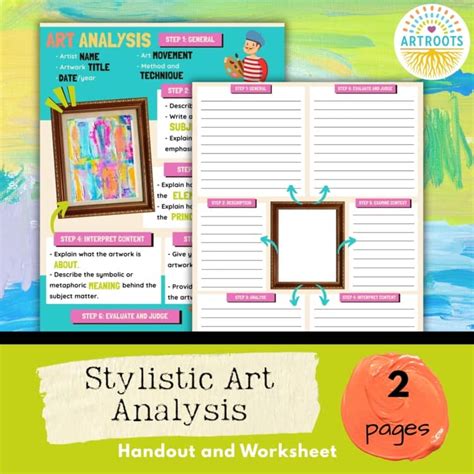 Stylistic Analysis Of Art Worksheet And Handout Editable Canva Version