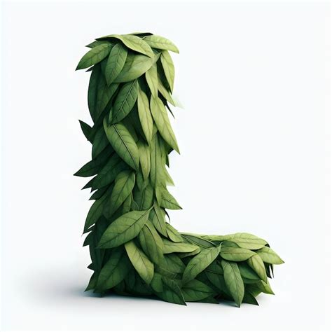 Premium Ai Image Leaf Made Letter