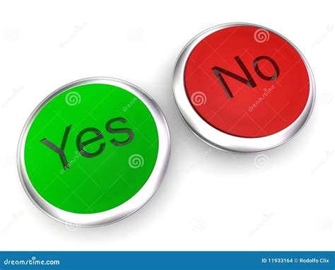 Yes and no buttons stock illustration. Illustration of colors - 11933164