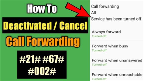 How To Deactivate Call Forwarding Cancel Call Forwarding Youtube