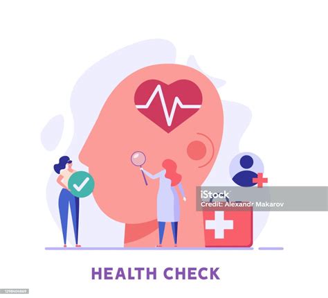 상태 확인 개념 웹 배너 환자를 검사하거나 검사하는 의사 의료 건강 보험 의료 보고서의 개념 웹 디자인에 대한 벡터 그림 간호사에 대한 스톡 벡터 아트 및 기타 이미지