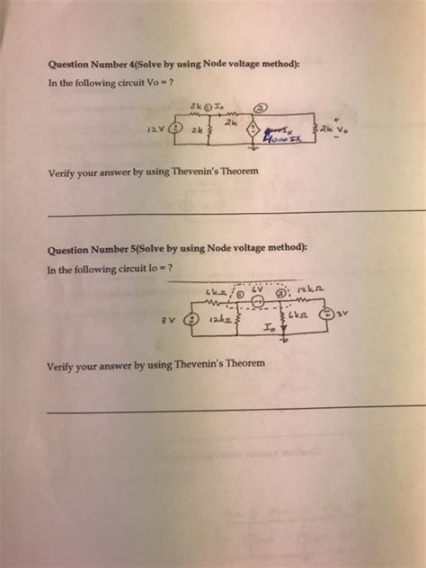 Solved Question Number Solve By Using Node Voltage Chegg