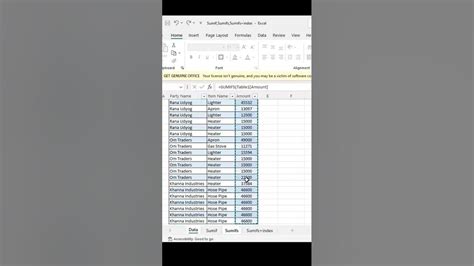Unique And Sumifs Formula In Ms Excel Excel Reels Excelworld Msexcel Tutorial Exceltech