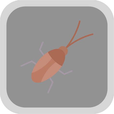 Cockroach Flat Round Corner Icon 42996396 Vector Art At Vecteezy