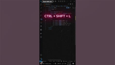 Vs Code Shortcut 2 Edit Multiple Lines At Once 💡 Shorts Coding Vscode Shortcut Youtube