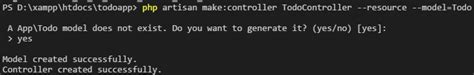 Creating Todo Application In Laravel 54 Migrating Table Creating Controllers And Models