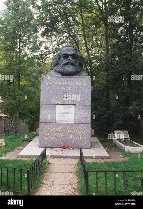United Kingdom England London Highgate Cemetery Bronze Bust Of Karl