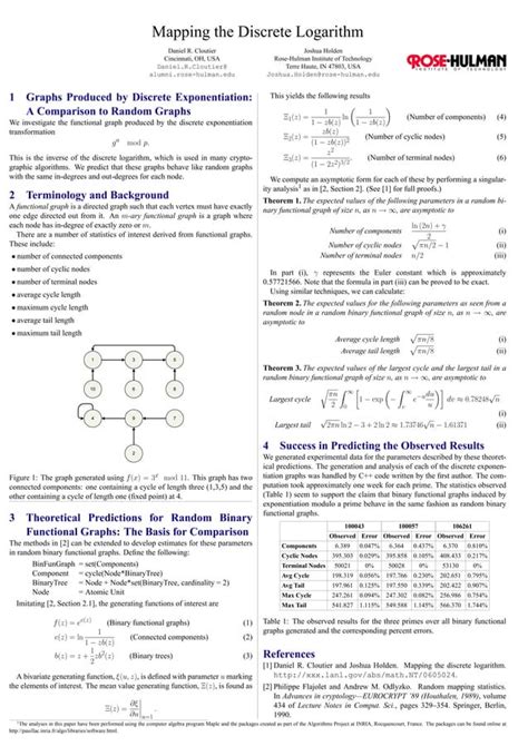 mapping the discrete logarithm pdf