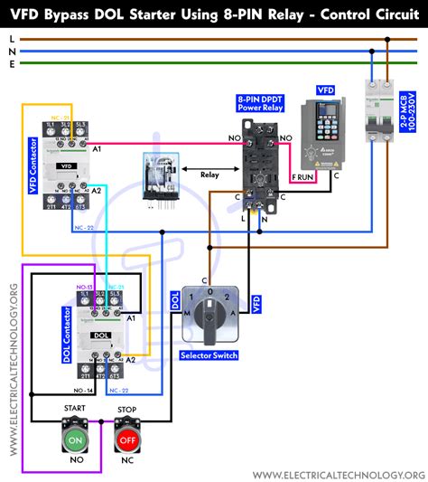 Vfd Bypass Dol Starter Power Wiring And Control Circuits Artofit