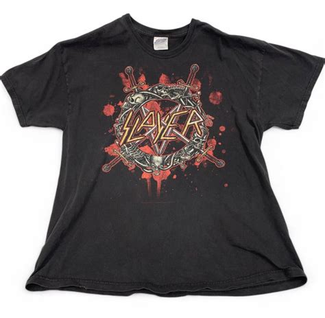 Yahoo オークション Slayer Vintage Tour Band T Shirt Hanes Size X