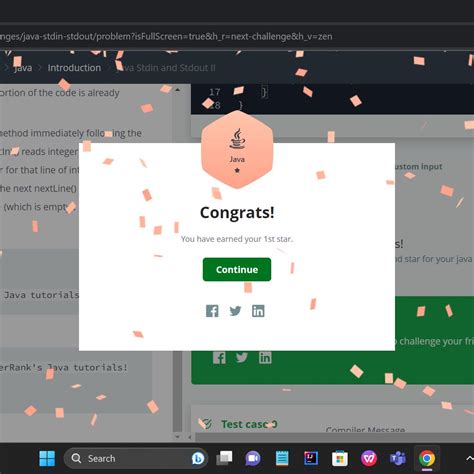 Anjali Chouthani On Linkedin Hackerrank Javaprogramming Codenewbie Sheryianscodingschool