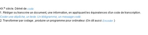 Coder La Définition