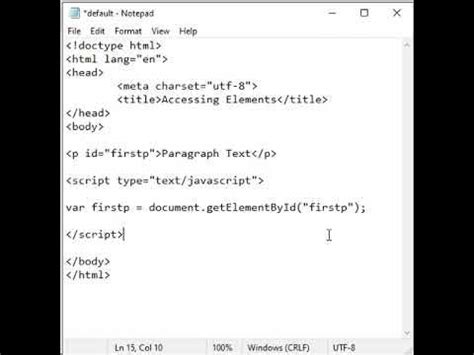 Get Element By ID in JavaScript - JavaScript #shorts 97 - YouTube
