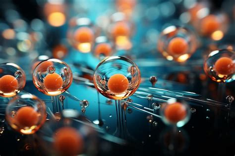 Premium Photo Abstract Colorful Stem Cell Under Microscope View In Laboratory AIgenerated Image