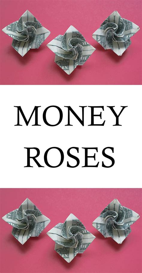 My Money Roses Easy Dollar Origami Out Of 2 Bills Graduation Decoration