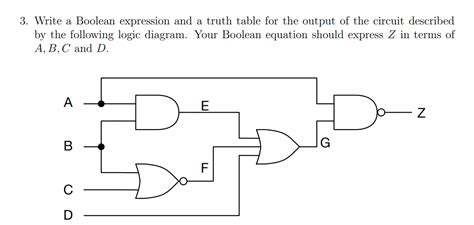 Solved 3 Write A Boolean Expression And A Truth Table For The
