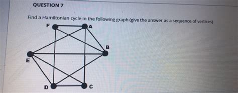 Solved QUESTION Find A Hamiltonian Cycle In The Following Chegg Com