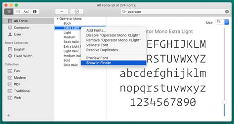 vscode can find operator mono but not operator mono book font