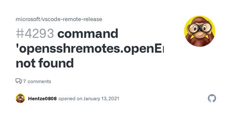 Command Opensshremotes Openemptywindow Not Found Issue Microsoft Vscode Remote