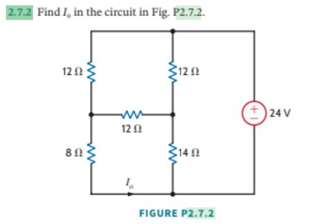 solved 7 2 find i0 in the circuit in fig p2 7 2 figure