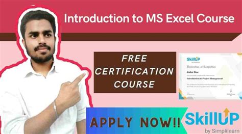 Introduction To Ms Excel Course Free Microsoft Excel Course For Everyone Course And Jobs