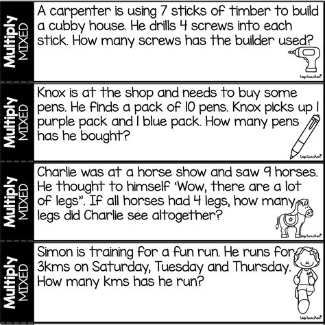 multiplication word problems set 3 mixed top teacher