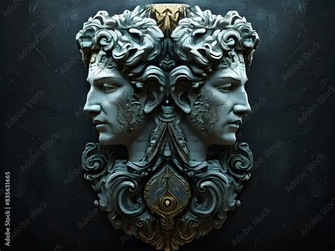 Janus The Two Faces Roman Anscient God Janus Wallpaper Illustration