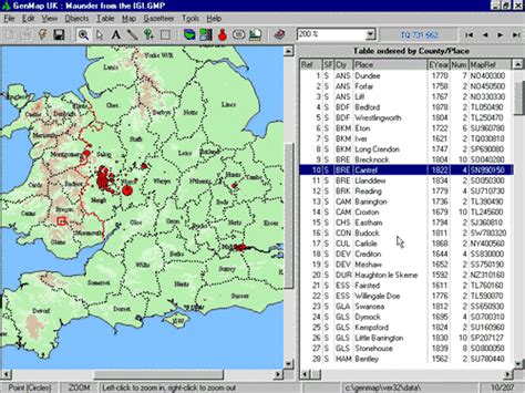 GenMap UK GenMap UK Historical Genealogical Distribution Mapping Software Program