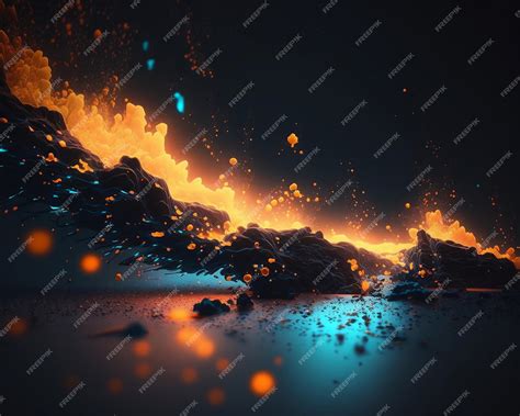 premium ai image abstract scifi surface particles generative