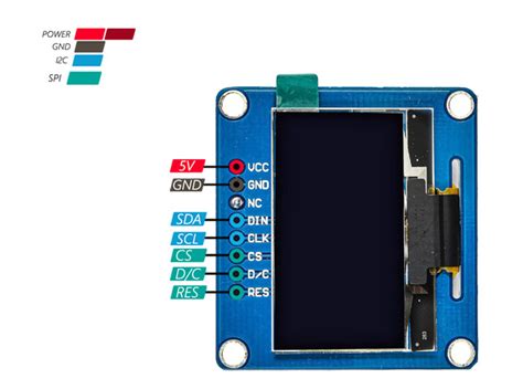 1 3″ Inch Spi Oled Lcd Module 6pin With Gnd Vcc White Sh1106 Chip Buy Online Electronic