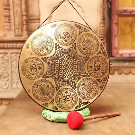 Healing Gong With Mythological Scripting In Bronze Buy Exclusive