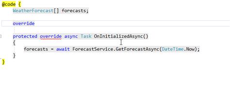 Blazor Preview 5 When Using Intellisense To Create An Override In The