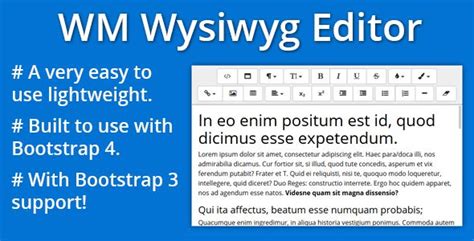 bootstrap 4 wysiwyg editor code market