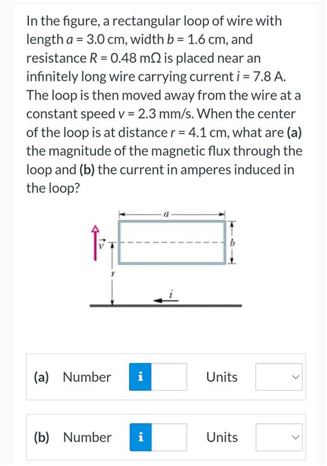 Solved In The Figure A Rectangular Loop Of Wire With Length