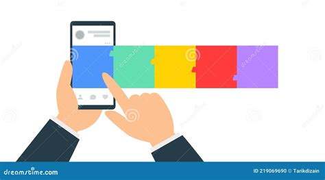 Carousel Interface Post With Realistic Smartphone Design Carousel Post Mockup Template