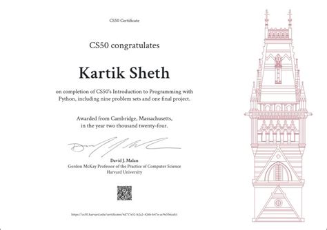 kartik sheth on linkedin cs50 harvarduniversity pythonprogramming