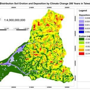 Distribution Soil Erotion And Deposition By Climate Change Years In Download Scientific