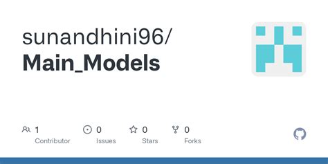 GitHub Sunandhini Main Models