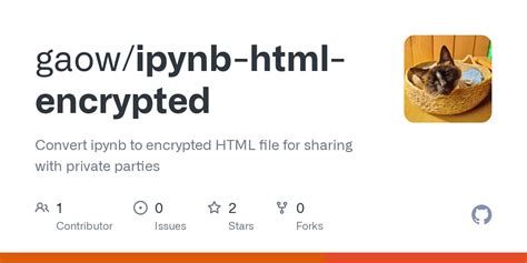 Github Gaowipynb Html Encrypted Convert Ipynb To Encrypted Html