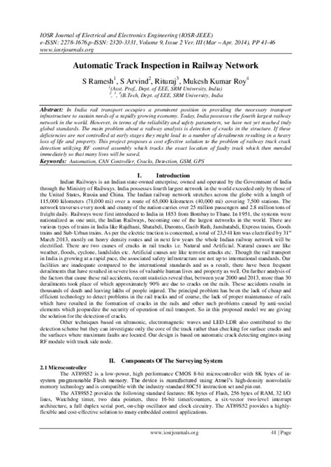 pdf automatic track inspection in railway network rituraj rituraj